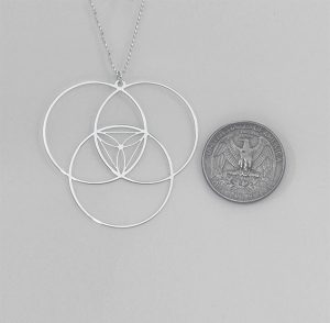 Circles with Reuleaux triangle necklace - Delftia science jewelry