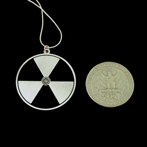 Radiation symbol silver necklace - Delftia science jewelry