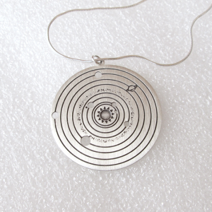 Solar system silver necklace - Delftia science jewelry
