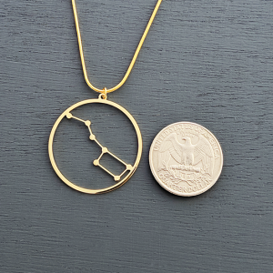 Big Dipper necklace in gold - Delftia science jewelry